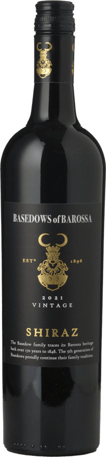 BASEDOW WINES Basedows Of Barossa Shiraz, Barossa Valley 2021 Bottle