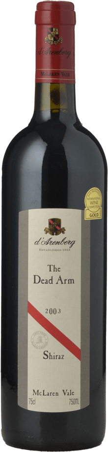 D'ARENBERG WINES The Dead Arm Shiraz, McLaren Vale 2003 Bottle