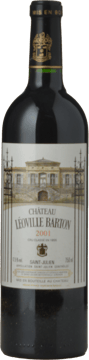 CHATEAU LEOVILLE-BARTON 2me cru classe, St-Julien 2001 Bottle