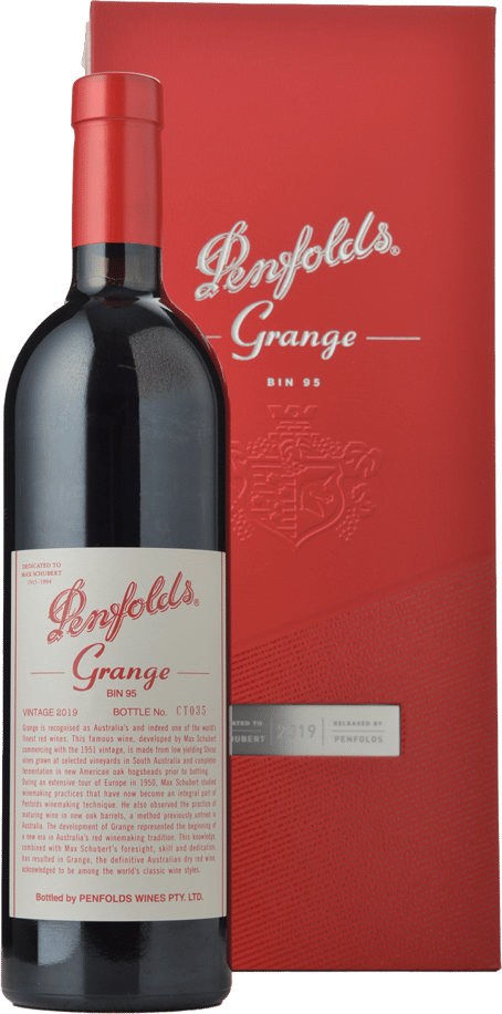 PENFOLDS Bin 95 Grange (Gift Boxed) Shiraz, South Australia 2019 Bottle